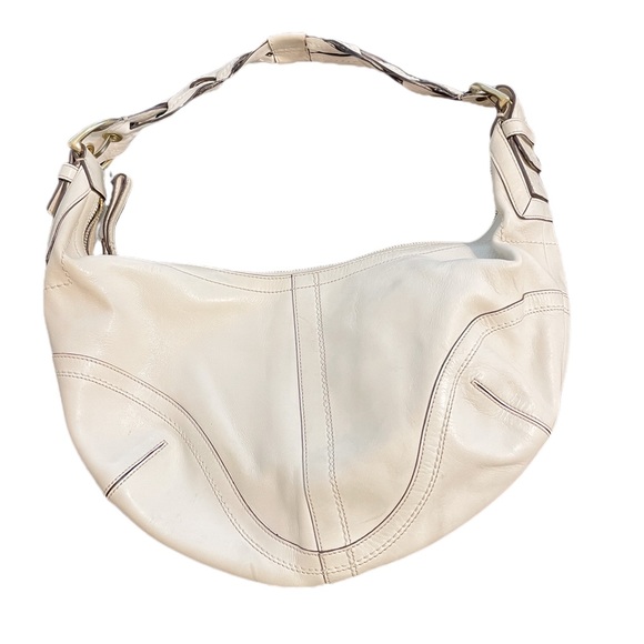 Coach | Bags | Authentic Coach White Leather Shoulder Bag | Poshmark